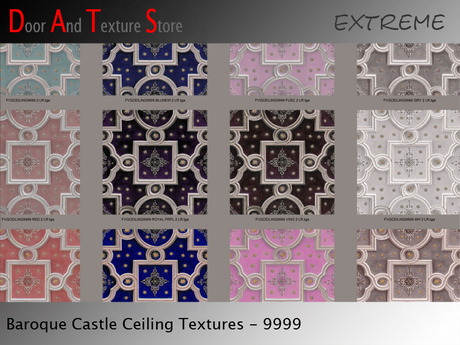 Second Life Marketplace - Ornate Primo Castle Ceiling Texture Set ...