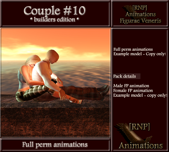 Second Life Marketplace - [RNP] Couple #10 - Low Wall_Full perm couple ...