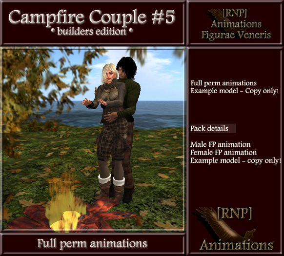 Second Life Marketplace - [RNP] Campfire Couple #5_Full Perm animation