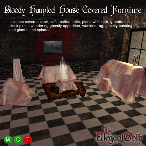 Second Life Marketplace - Bloody Haunted House Covered Furniture ...