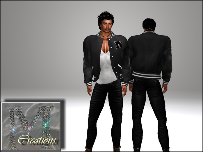 Second Life Marketplace - M-Creations *MESH* Letterman Jacket Outfit ...