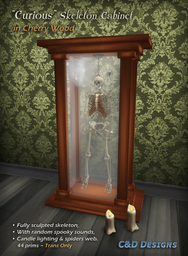 Second Life Marketplace - C&D Designs - "Curious" Skeleton Cabinet - in ...