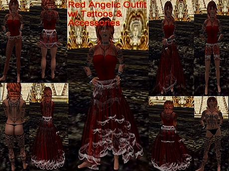 Second Life Marketplace - Red Angelic Outfit boxed