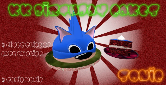Second Life Marketplace - .:KK:. Birthday Cake - Sonic