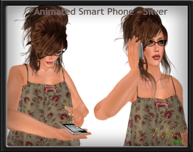 Second Life Marketplace - ~*Es Stylez*~ Animated Smart Phone - Silver