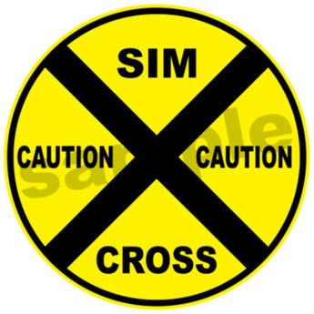 Second Life Marketplace - Sim Cross Caution Sign 1