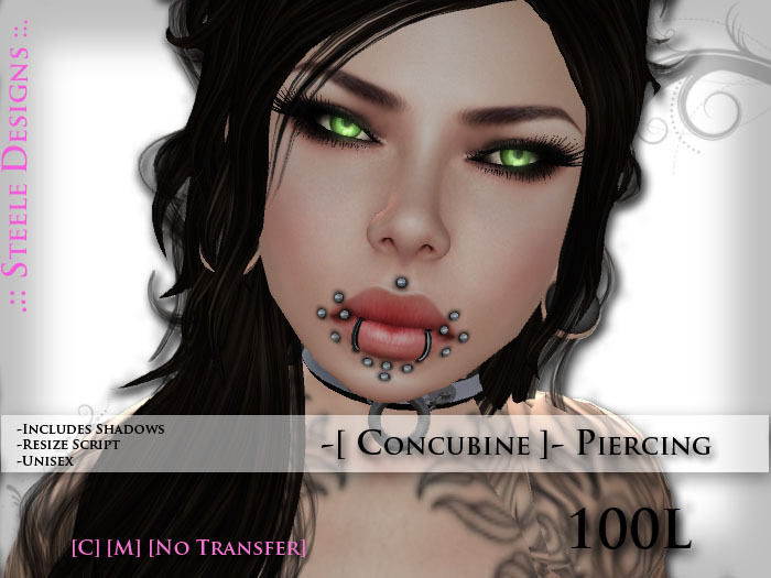 Second Life Marketplace - -[ Concubine ]- Face Piercing [Boxed]