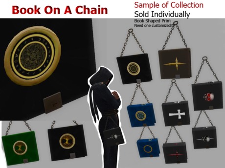Second Life Marketplace - QD :: Spell Book on Chain, Black Pentagram ...
