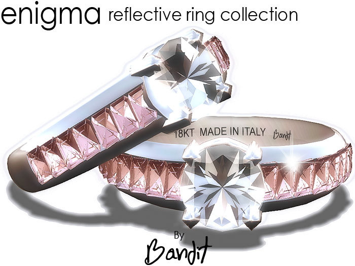 Second Life Marketplace - Full reflective Ring - Pink Diamonds & platinum ring ENIGMA by Bandit ...