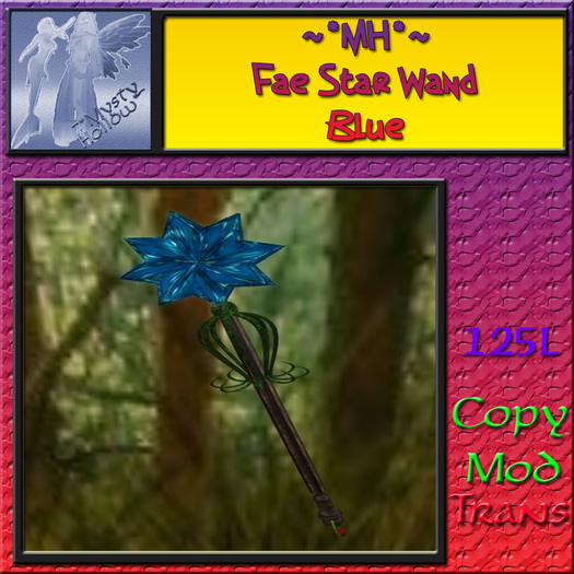 Second Life Marketplace - ~*MH*~ Fae Star Wand Blue