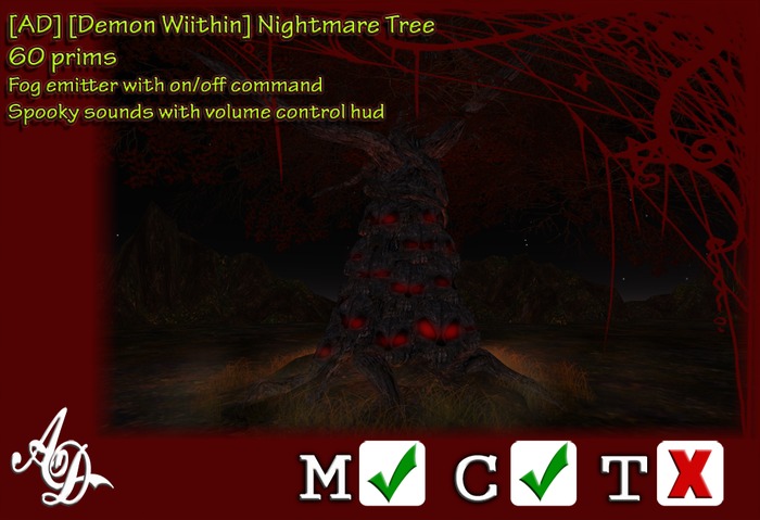 Second Life Marketplace - [AD] [Demon Within] Nightmare Tree