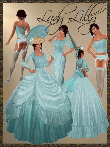 Second Life Marketplace - *Goddess* Lady Lilly Western Costume in Teal