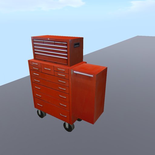 Second Life Marketplace - Red Tool Box with Top Chest & Side Box