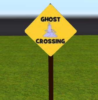 Second Life Marketplace - L&B Ghost Crossing Sign
