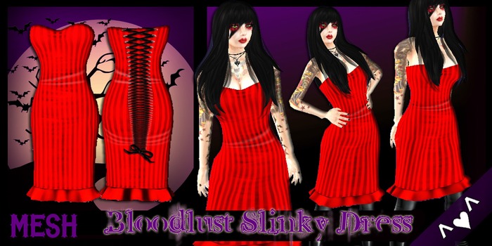 Second Life Marketplace - ^v^DRBC^v^Bloodlust Slinky Dress