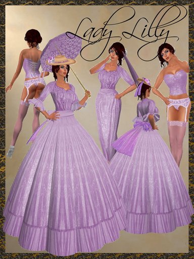 Second Life Marketplace - *Goddess* Lady Lilly Western Costume in Lilac