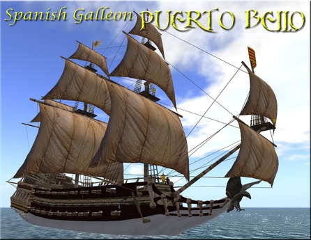Second Life Marketplace - Spanish Galleon PUERTO BELLO 1.2