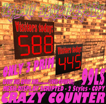 Second Life Marketplace - Crazy Counter - 3 Prim - 2 Styles