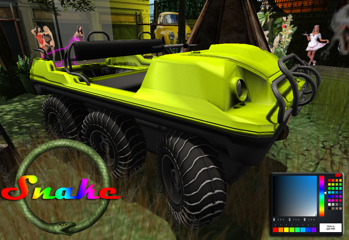 Second Life Marketplace - JoMotors - SNAKE 6x6 ATV - HUD