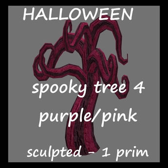 Second Life Marketplace - Halloween -Spooky tree 4 purple/pink (1 prim)