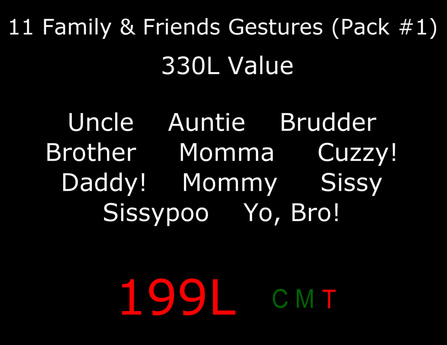 Second Life Marketplace - ~SHUP BISH Gestures~ FAMILY NAMES PACK