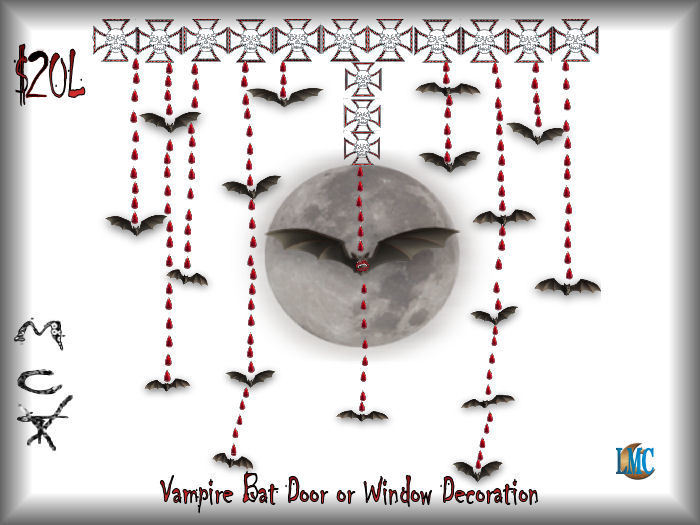 Second Life Marketplace - Vampire Bat Door & Window Decor