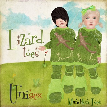 Second Life Marketplace - Lizard Toes--Munchkin Toes TD Outfit