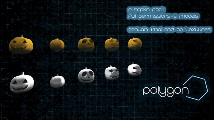 Second Life Marketplace - polygon-pumpkin pack