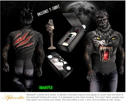 Second Life Marketplace - Aphrodite Werewolf white wine bottle ...
