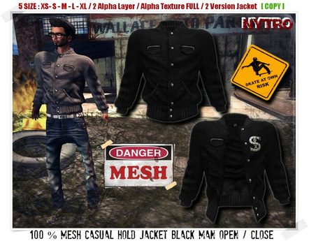 Second Life Marketplace - $$ - NyTrO - $$ RIGGED MESH Casual Old Jacket ...