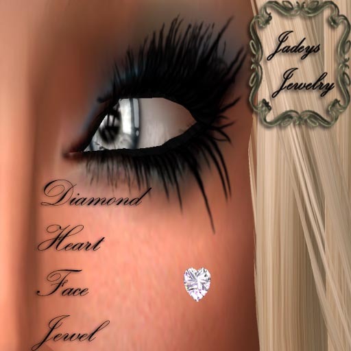 Second Life Marketplace - Diamond heart face jewel