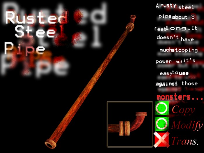 Second Life Marketplace - Rainy Haven - Rusted Steel Pipe