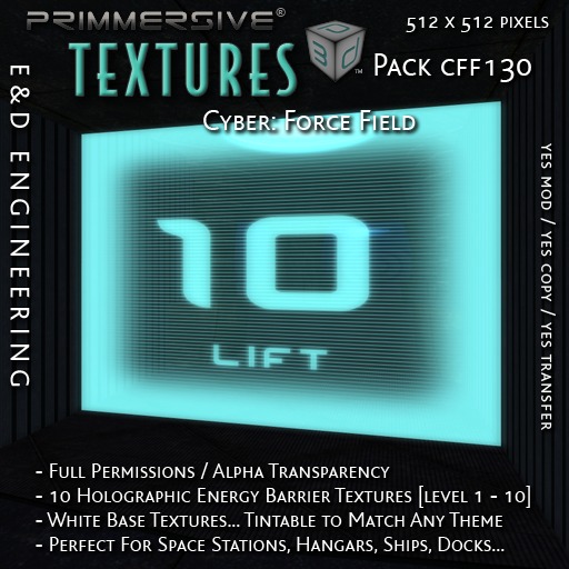 Second Life Marketplace - [CFF130] 10 Elevator and Lift Force Field ...