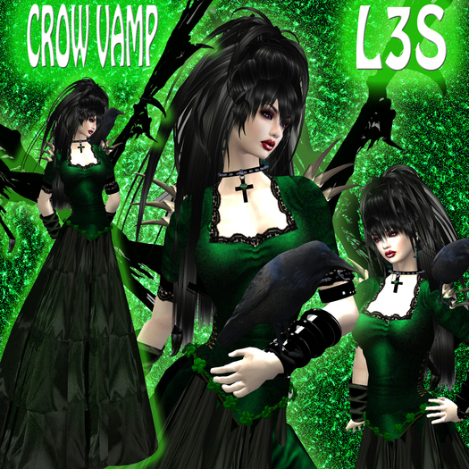 Second Life Marketplace - [ L3S ] CROW VAMP GREEN