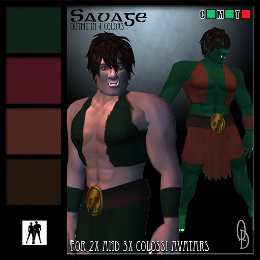 Second Life Marketplace - Colossi - Savage Male Earth Tones