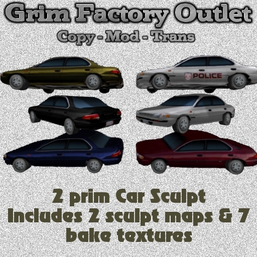 Second Life Marketplace - Car Sculpt Pack (BOXED)