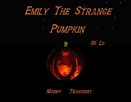 Second Life Marketplace - EMILY THE STRANGE PUMPKIN