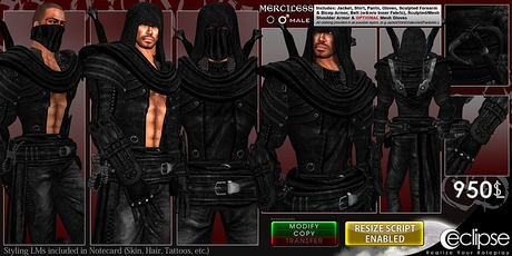 Second Life Marketplace - ED - Merciless - M (Ebon)
