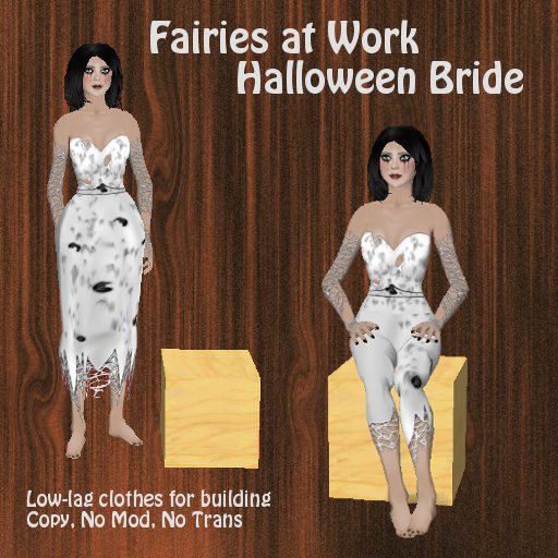 Second Life Marketplace - Fairies at Work - Halloween Bride - Woman ...