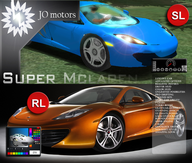 Second Life Marketplace - JoMotors - Super Mklaren Pro-Car