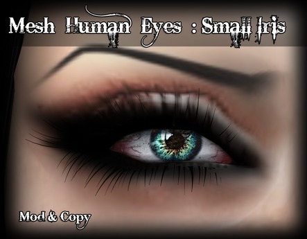 Second Life Marketplace - Corvus : Mesh Human Eyes Small Iris