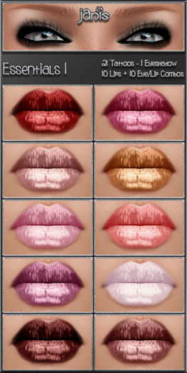 Second Life Marketplace - *Janis* Essentials Makeup 1 - 21 Tattoos [1 ...