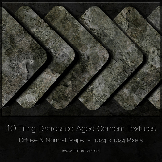 Second Life Marketplace - TRU Textures - 3D Distressed Plaster Textures ...