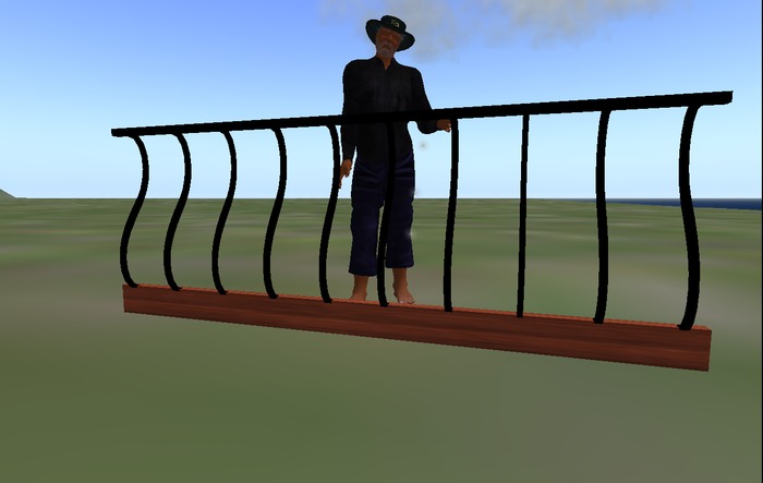 Second Life Marketplace - Pot Belly Style Wrought Iron Straight Balcony ...