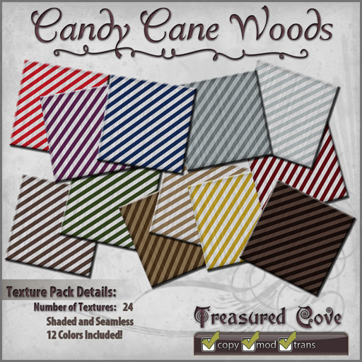 Second Life Marketplace - -TC- Candy Cane Woods Textures