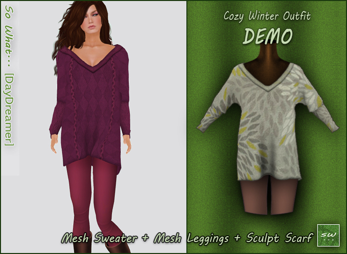 Second Life Marketplace - SW... [DEMO] Cozy Winter Outfit - Mesh ...