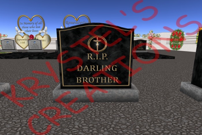 Second Life Marketplace - GR12 RIP Darling Brother Black Marble ...