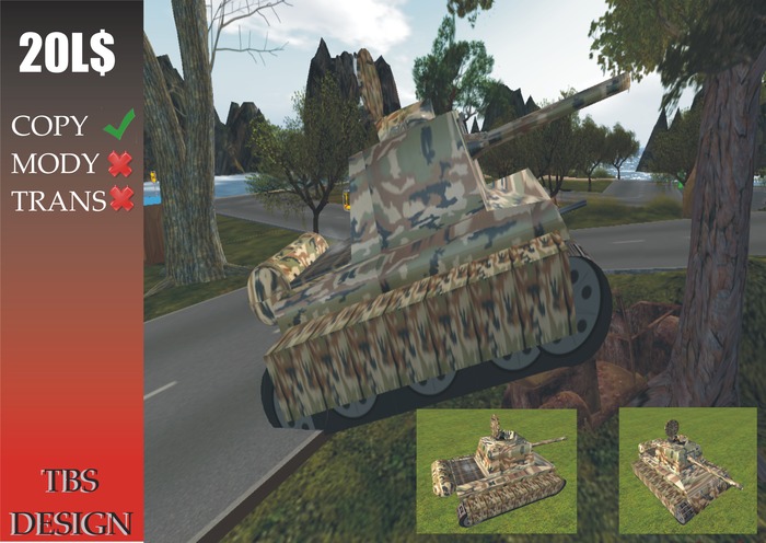 Second Life Marketplace - TBS TANK / PANZER