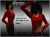 Second Life Marketplace - Sprigs Red - rigged mesh top, leather pants ...