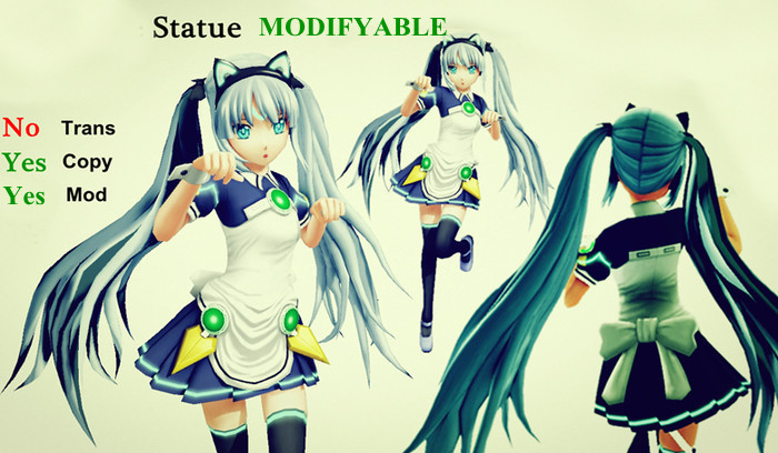 Second Life Marketplace - Vero Anime girl statue modify version